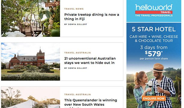 CRAVINGS SATISFIED: Helloworld Travel enters 'Delicious' new ...