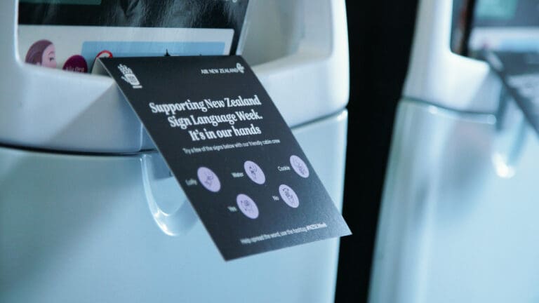 Air New Zealand takes sign language sky high for NZSL Week
