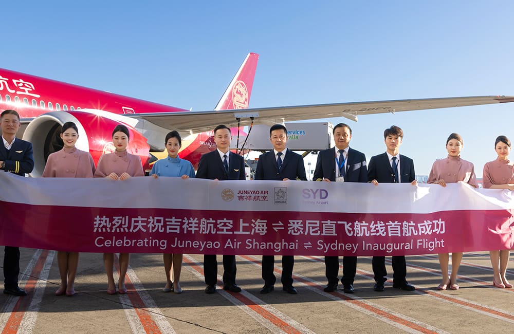 Juneyao Air makes history as 9th Chinese carrier at SYD