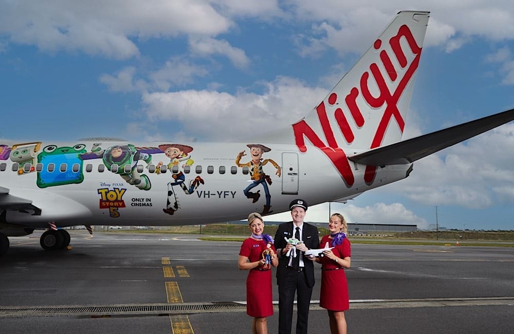 To infinity and beyond! Virgin Australia unveils Toy Story 5 aircraft